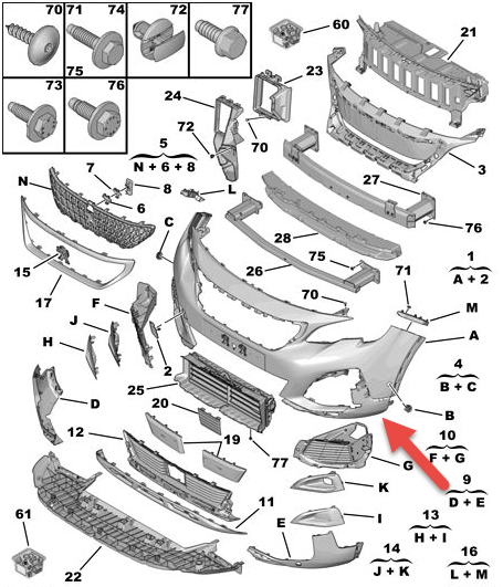 Forkofanger PEUGEOT 3008 SUV (MC, MR, MJ, M4) 2.0 BlueHDi 180 EHZ (DW10FC)