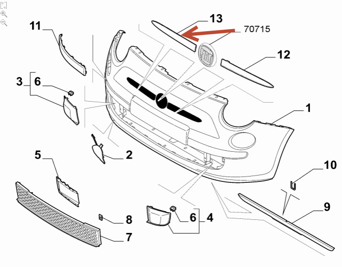 Liste FIAT 500 C (312) 1.2 (312CXA1A, 312AXA1A) 169 A4.000