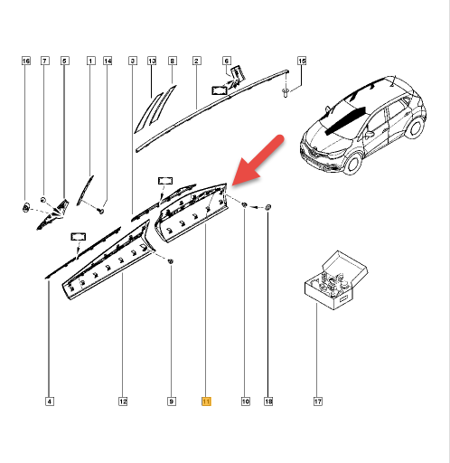 Pynteliste RENAULT CAPTUR I (J5, H5) 1.3 TCe 130 (J5NJ, J5NE) H5H 470